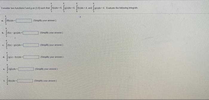 Solved Consider tale functions and gon (3,81 such that - a | Chegg.com