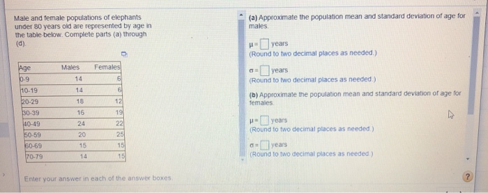 Solved (a) Approximate the population mean and standard | Chegg.com