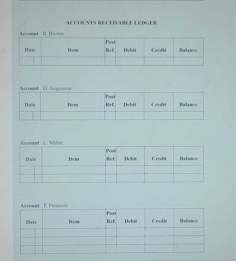 Solved From the following general journal transactions, post | Chegg.com