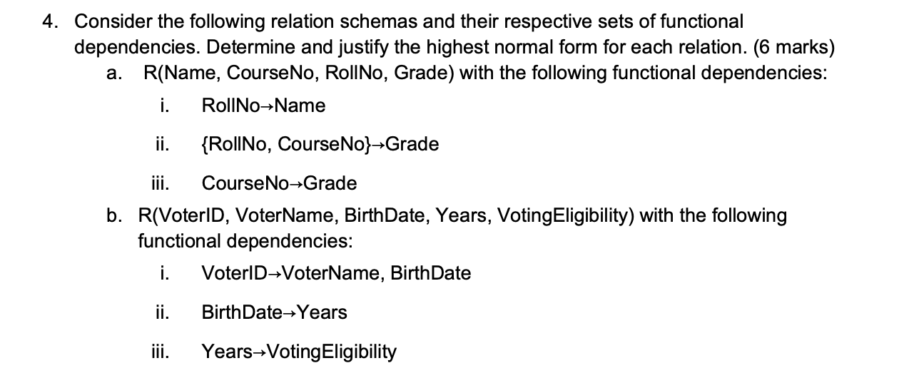 Solved Consider the following relation schemas and their | Chegg.com