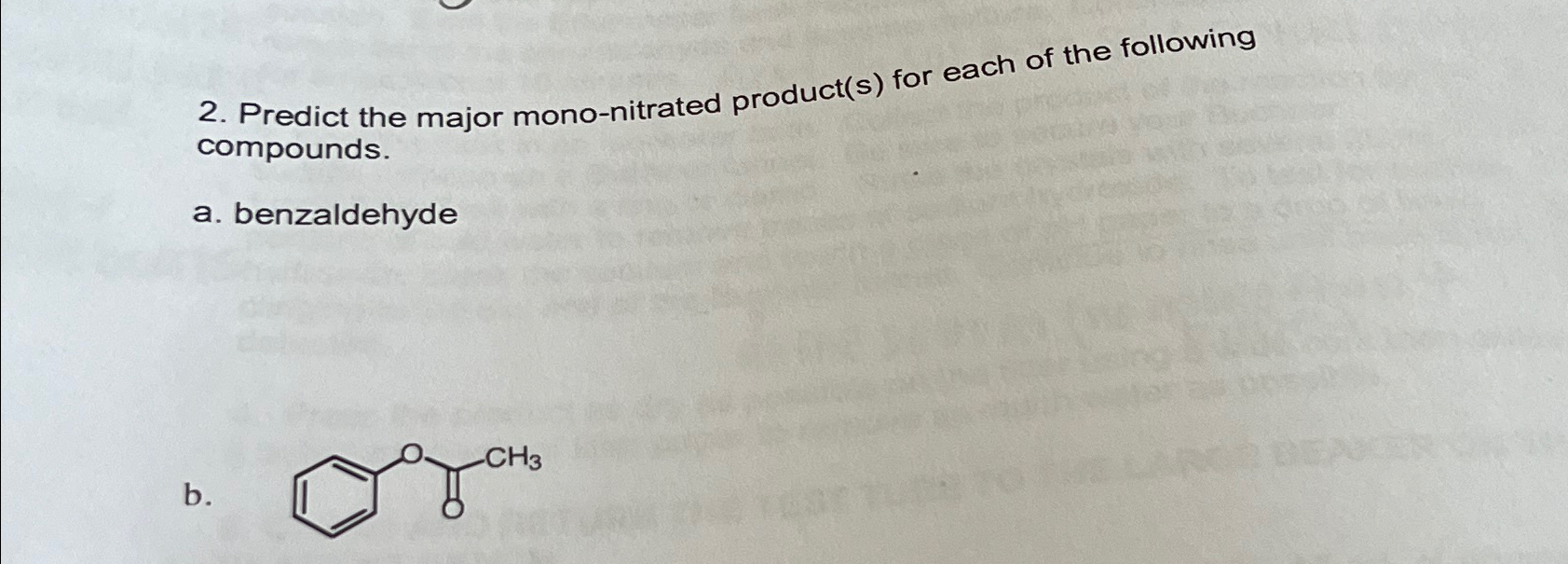 Solved Predict the major mono-nitrated product(s) ﻿for each | Chegg.com