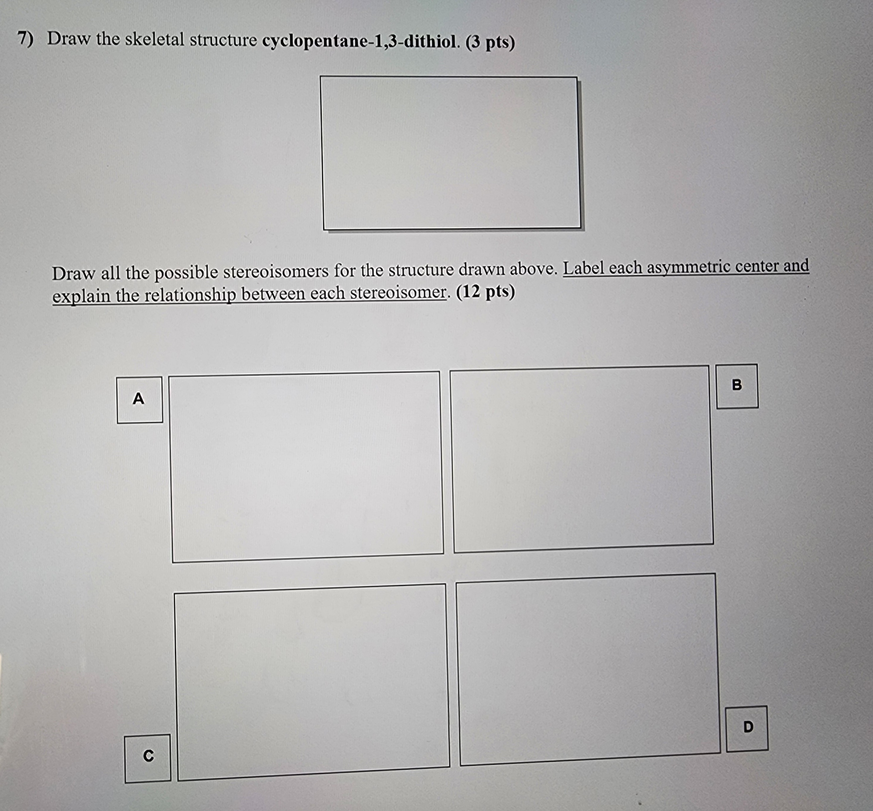 Solved Draw all the possible stereoisomers for | Chegg.com