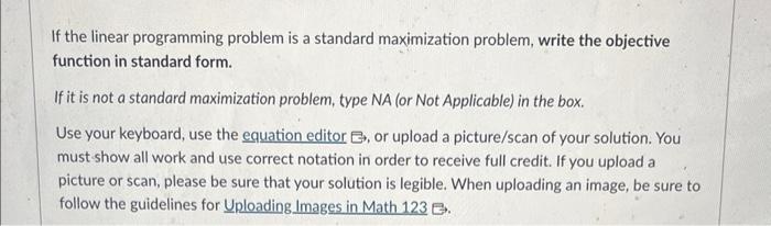 Solved Identify Whether The Given Linear Programming Problem 8112