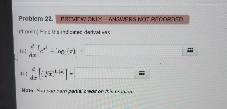 Solved Problem 22. PREVIEW ONLY -- ANSWERS NOT RECORDED (1 | Chegg.com