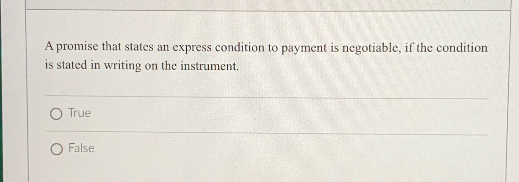 Solved A promise that states an express condition to payment | Chegg.com