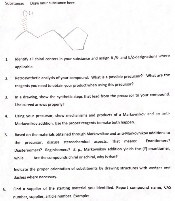 Solved Draw your substance here. Substance: Identify all | Chegg.com