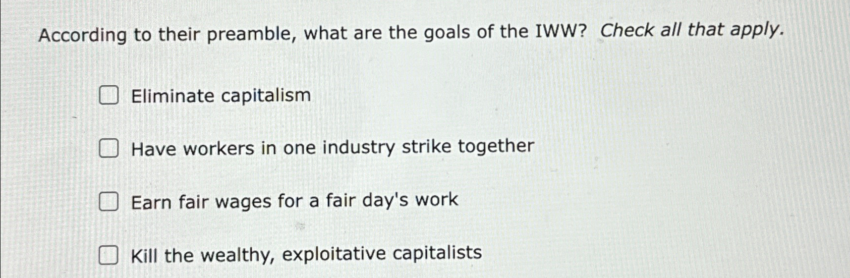Solved According to their preamble, what are the goals of | Chegg.com