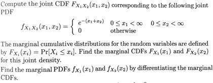 Compute the joint CDF Fx1, x2 {x1, x2) corresponding | Chegg.com
