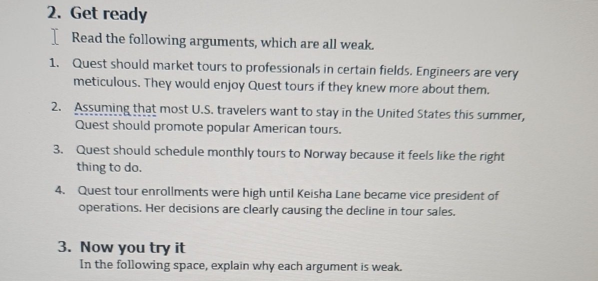 Solved Get readyI Read the following arguments, which are | Chegg.com