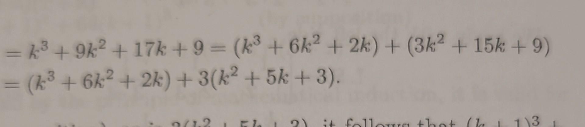 Solved how can I factorize k^3+9k^2+17k+9 to make it look | Chegg.com