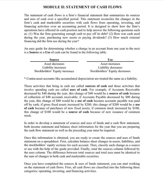 Solved please help me with statement of cash flow's | Chegg.com