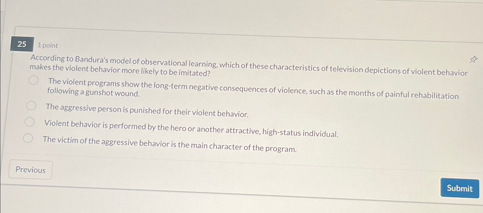 Solved 1 ﻿pointAccording to Bandura's model of observational | Chegg.com