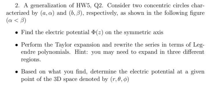 2. A generalization of HW5, Q2. Consider two | Chegg.com