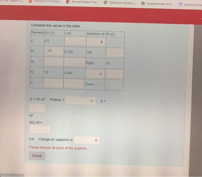 Solved dle Question 7 Incomplete answer The circuit below | Chegg.com