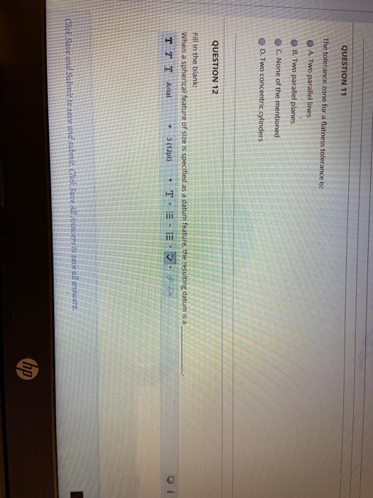 Solved QUESTIONS For the drawing shown below: Datum planes | Chegg.com