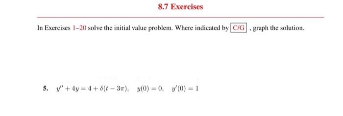 Solved In Exercises 1-20 solve the initial value problem. | Chegg.com