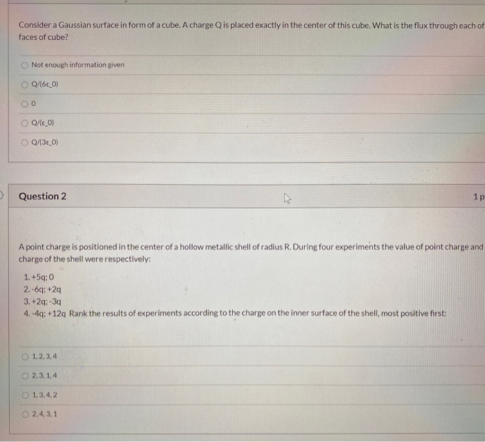 Solved Consider a Gaussian surface in form of a cube. A | Chegg.com