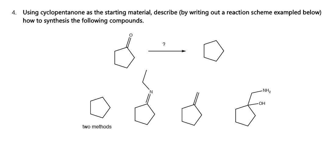 Solved Using cyclopentanone as the starting material, | Chegg.com