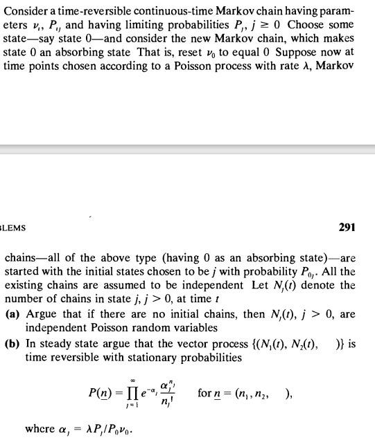 Solved Consider a time-reversible continuous-time Markov | Chegg.com