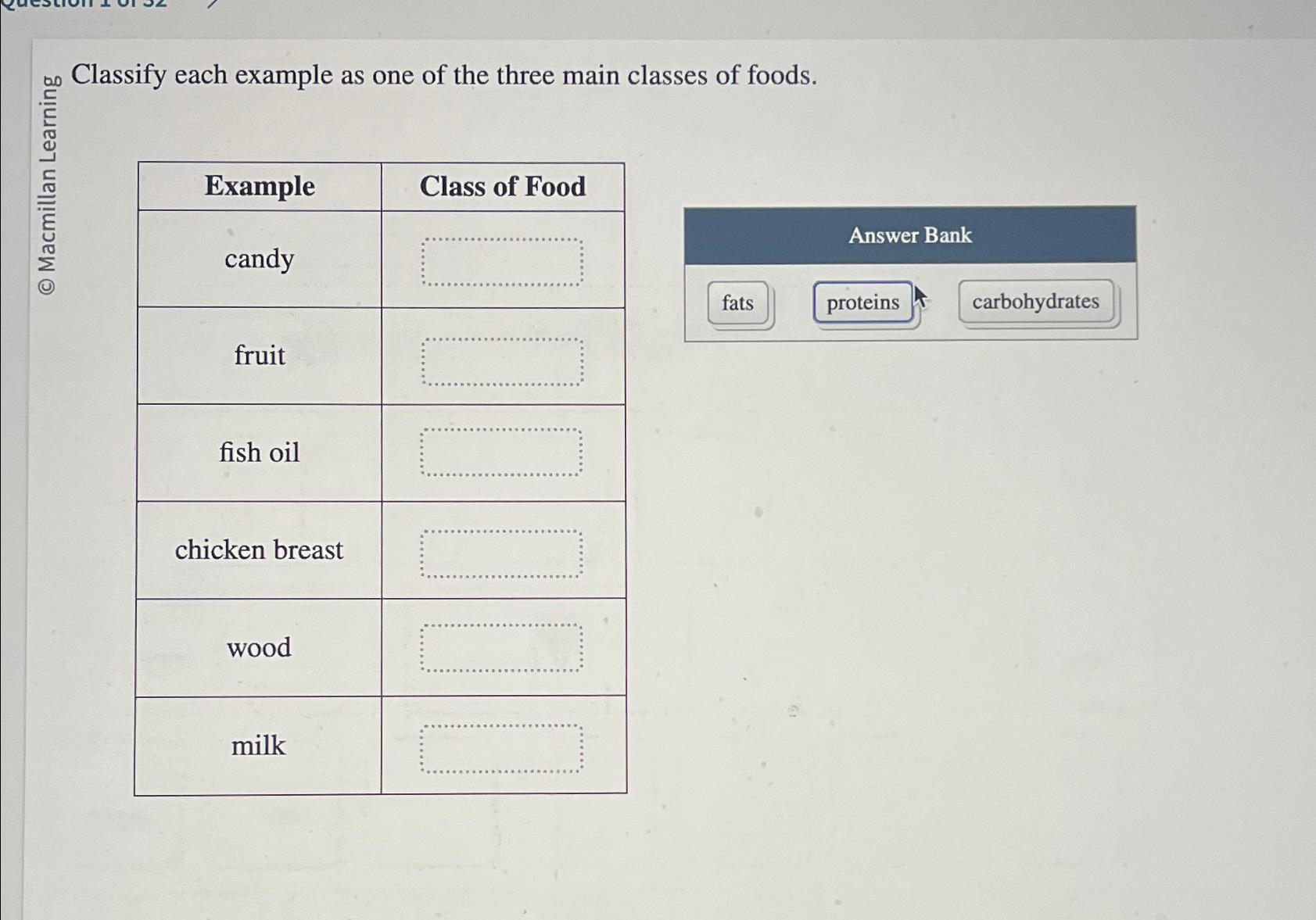 Solved Classify each example as one of the three main | Chegg.com