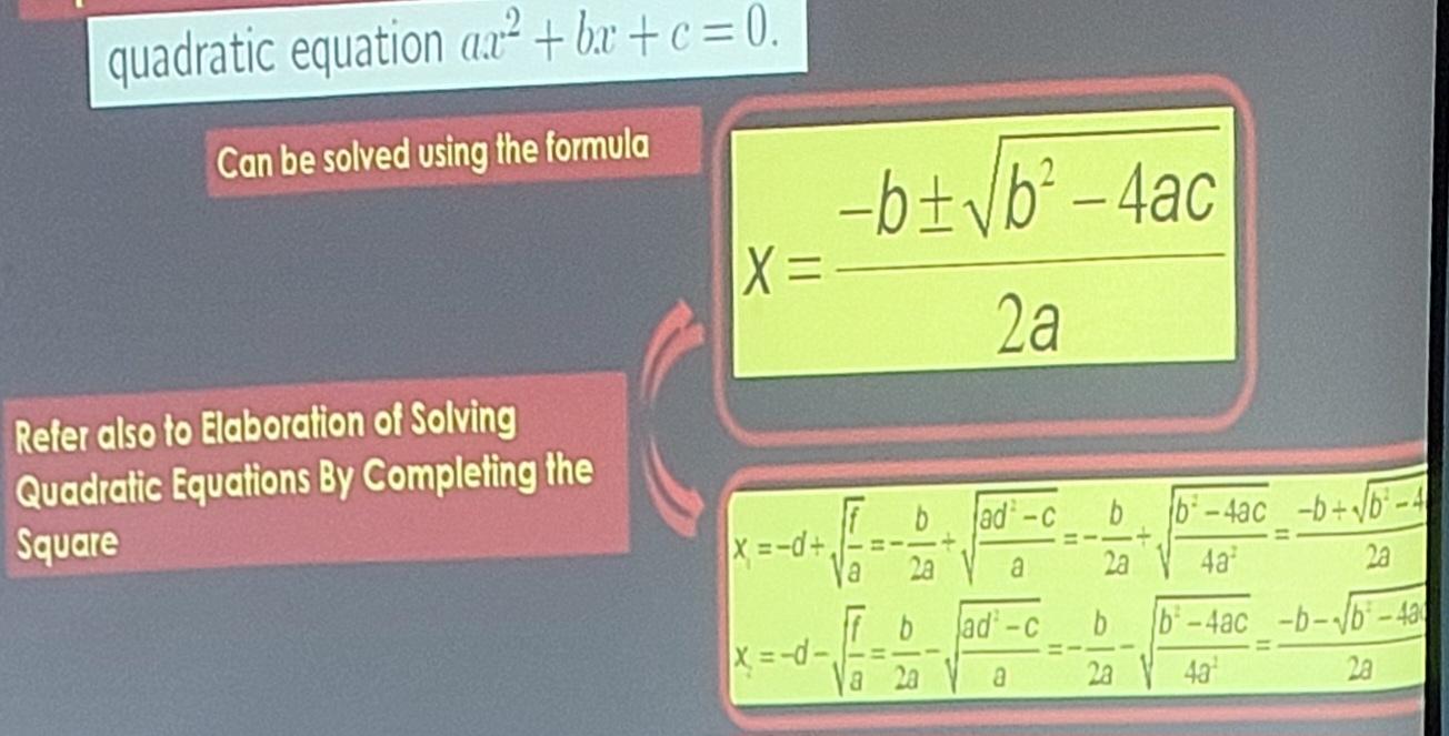 Solved Please make a proof about quadratic equation | Chegg.com