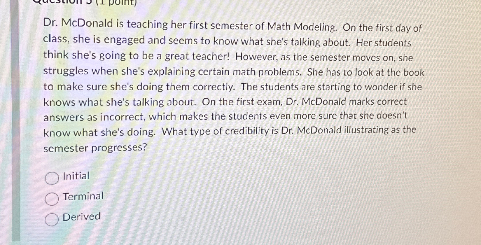 Solved Dr. ﻿McDonald is teaching her first semester of Math | Chegg.com