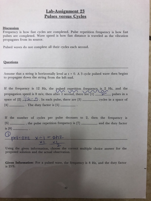 Solved Lab-Assignment 23 Pulses versus Cycles Discussion | Chegg.com