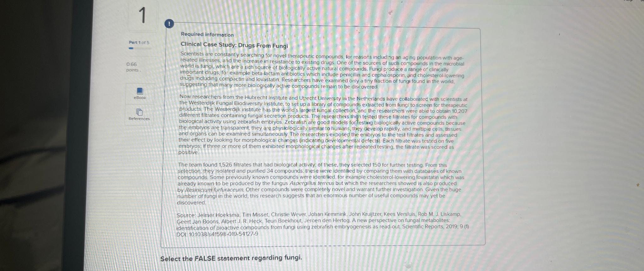 Solved 1Part 1 ﻿of 50.66points.ReferencesRequired | Chegg.com