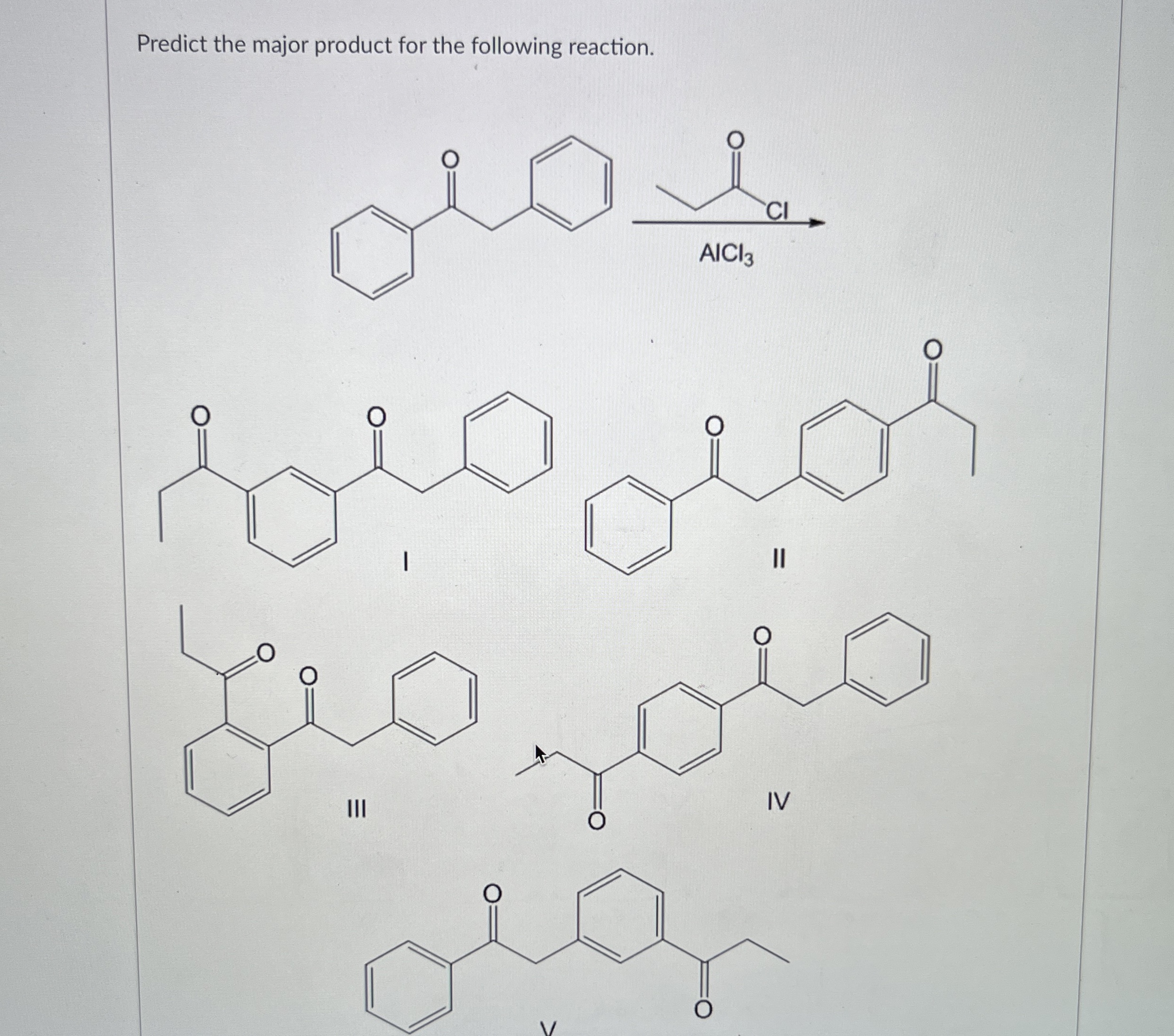 Solved Predict the major product for the following reaction. | Chegg.com