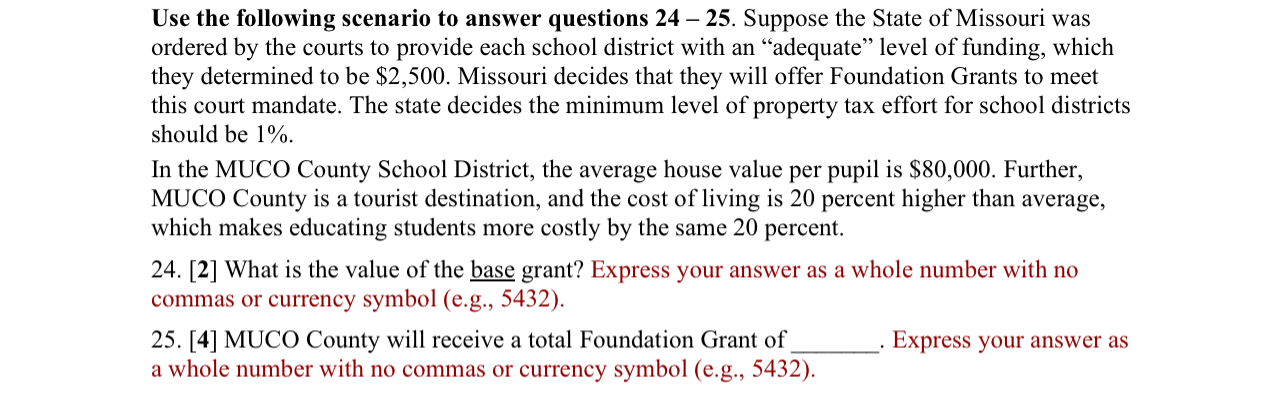 Solved Use the following scenario to answer questions 24-25. | Chegg.com
