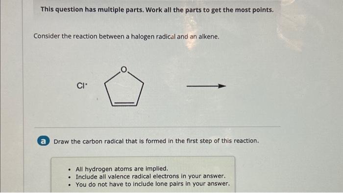 Solved Consider the reaction between a halogen radical and | Chegg.com