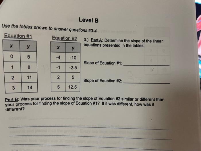 Solved Use the tables shown to answer questions #3-4. | Chegg.com