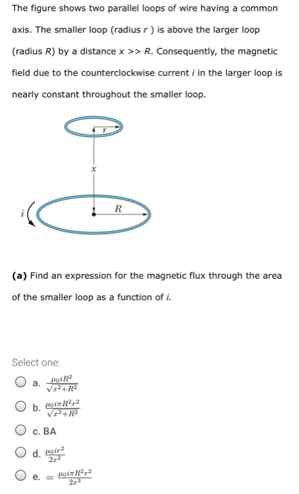 Solved The figure shows two parallel loops of wire having a | Chegg.com