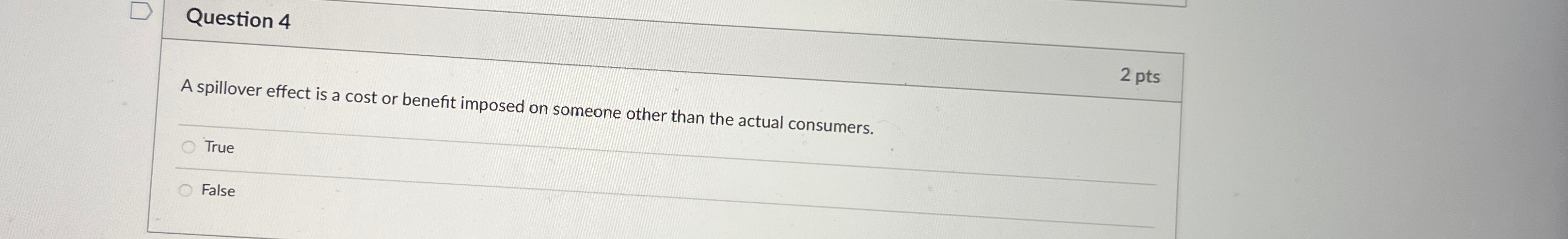 Solved A spillover effect is a cost or benefit imposed on | Chegg.com
