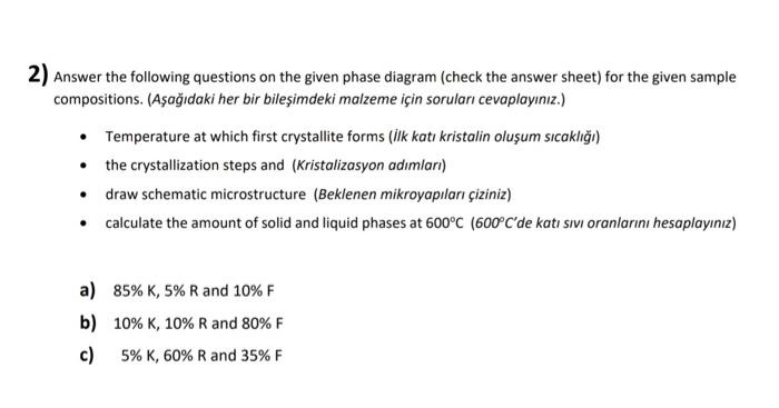 2) Answer the following questions on the given phase | Chegg.com