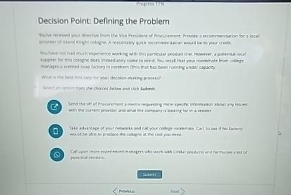 Solved Decision Point Defining the ProblemWhan sthe trus | Chegg.com