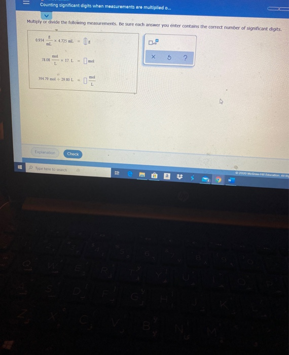 Solved = Counting significant digits when measurements are | Chegg.com