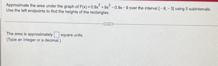 Solved Approximate the area under the graph of | Chegg.com