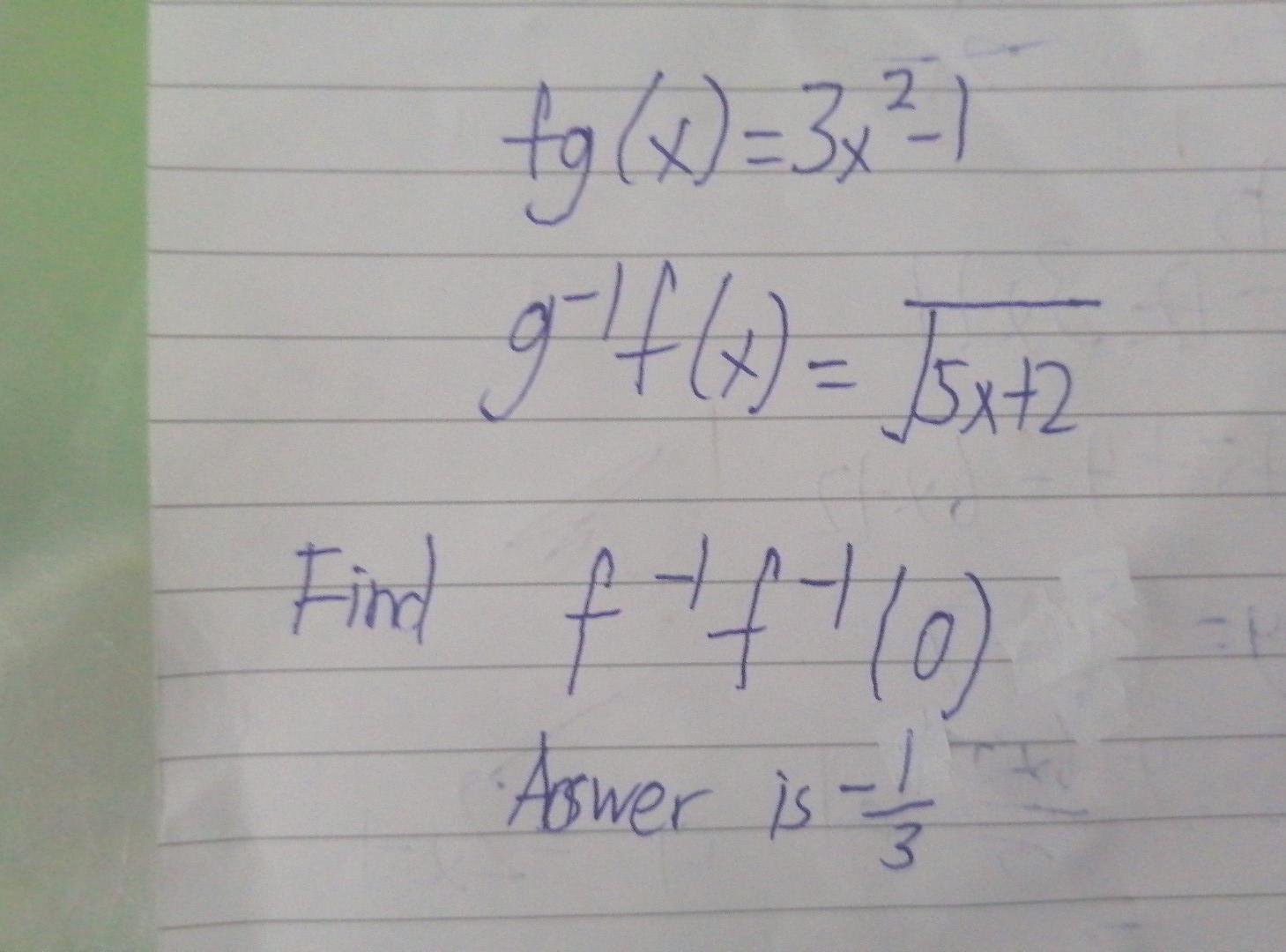 Solved t9(2)=32 glf(x) = 5x12 Find f1f110) Aswer is - 13 | Chegg.com