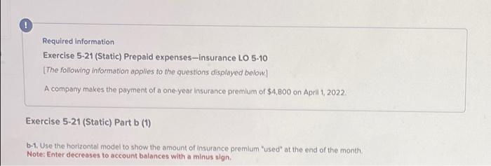 Solved Required information Exercise 5-21 (Static) Prepaid | Chegg.com Solved Required information Exercise 5-21 (Static) Prepaid | Chegg.com
