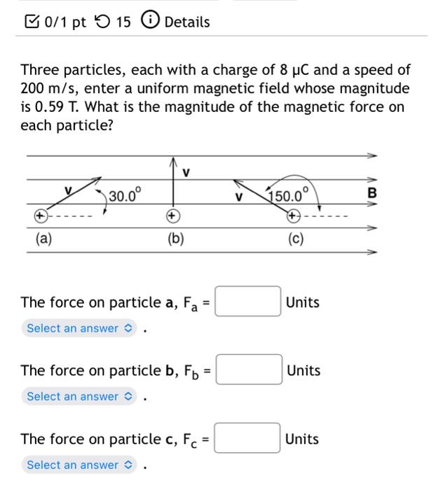 Solved Three particles, each with a charge of 8μC and a | Chegg.com