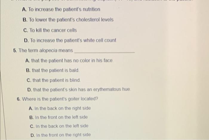 Solved 1. A gaunt appearance can be a symptom of A. macular | Chegg.com