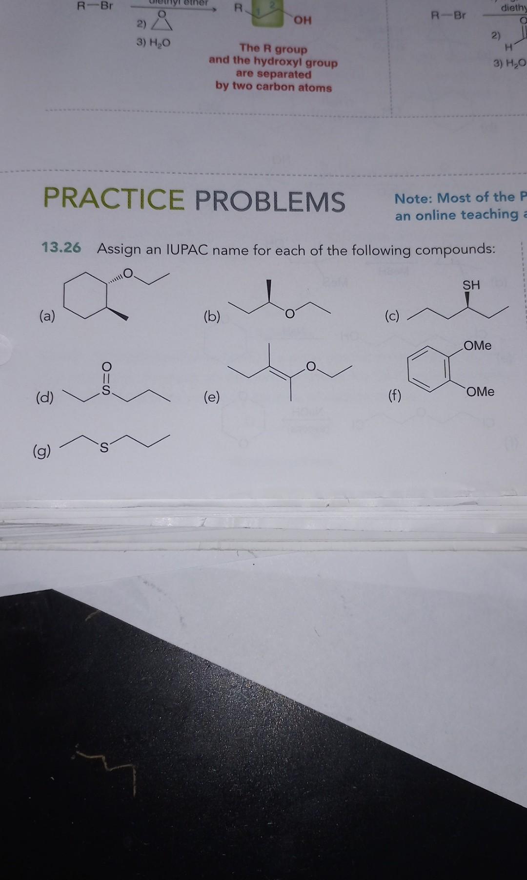 13.26 Assign an IUPAC name for each of the following | Chegg.com