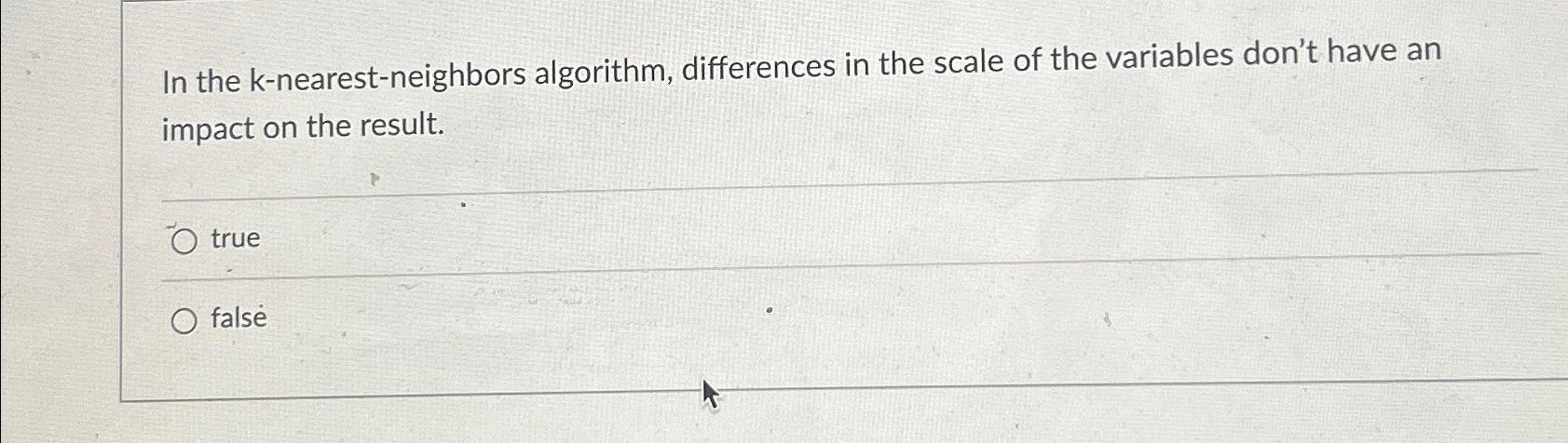 Solved In the k-nearest-neighbors algorithm, differences in | Chegg.com