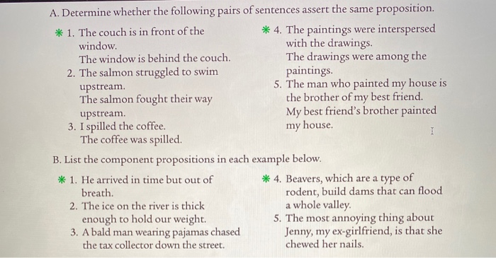 Solved your window. For each pair of sentences that follow, | Chegg.com