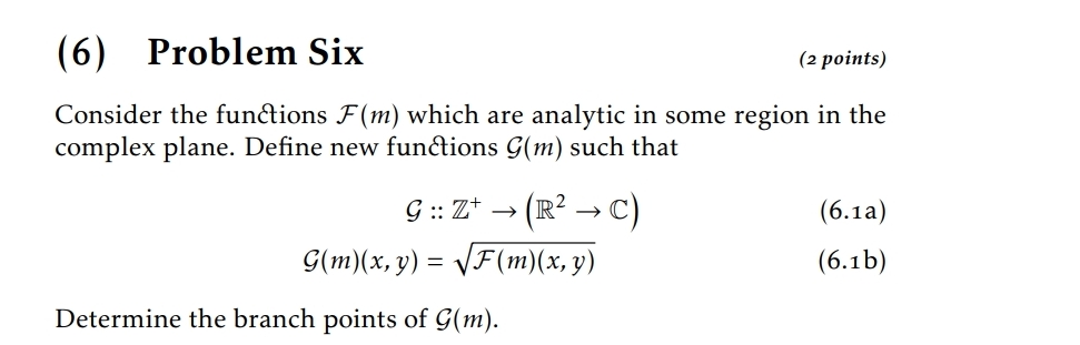 Solved (6) ﻿Problem Six(2 ﻿points)Consider the functions | Chegg.com