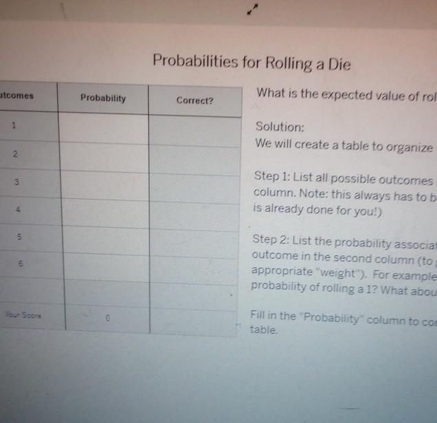 Solved Probabilities for Rolling a | Chegg.com