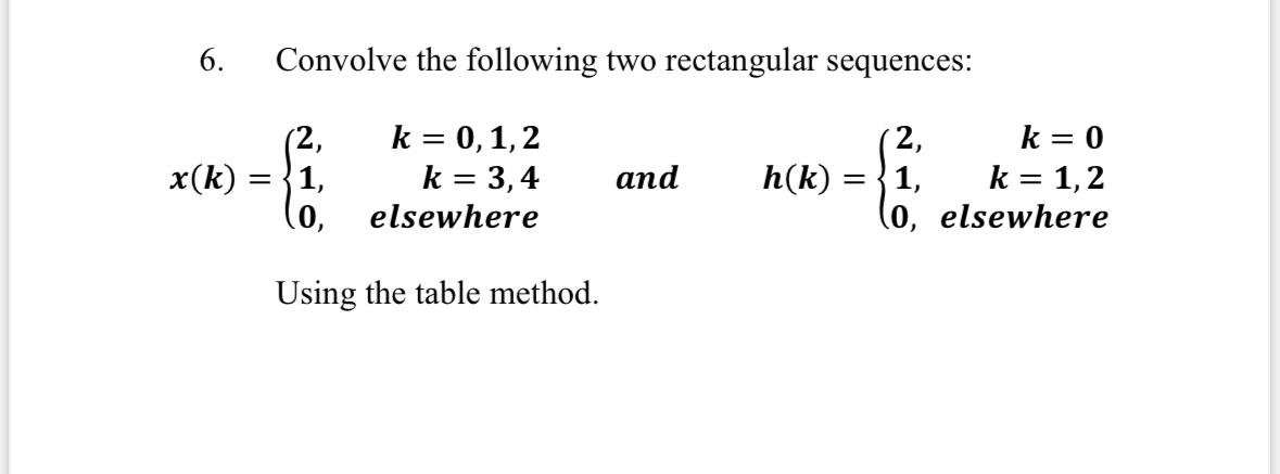 Solved Convolve the following two rectangular | Chegg.com