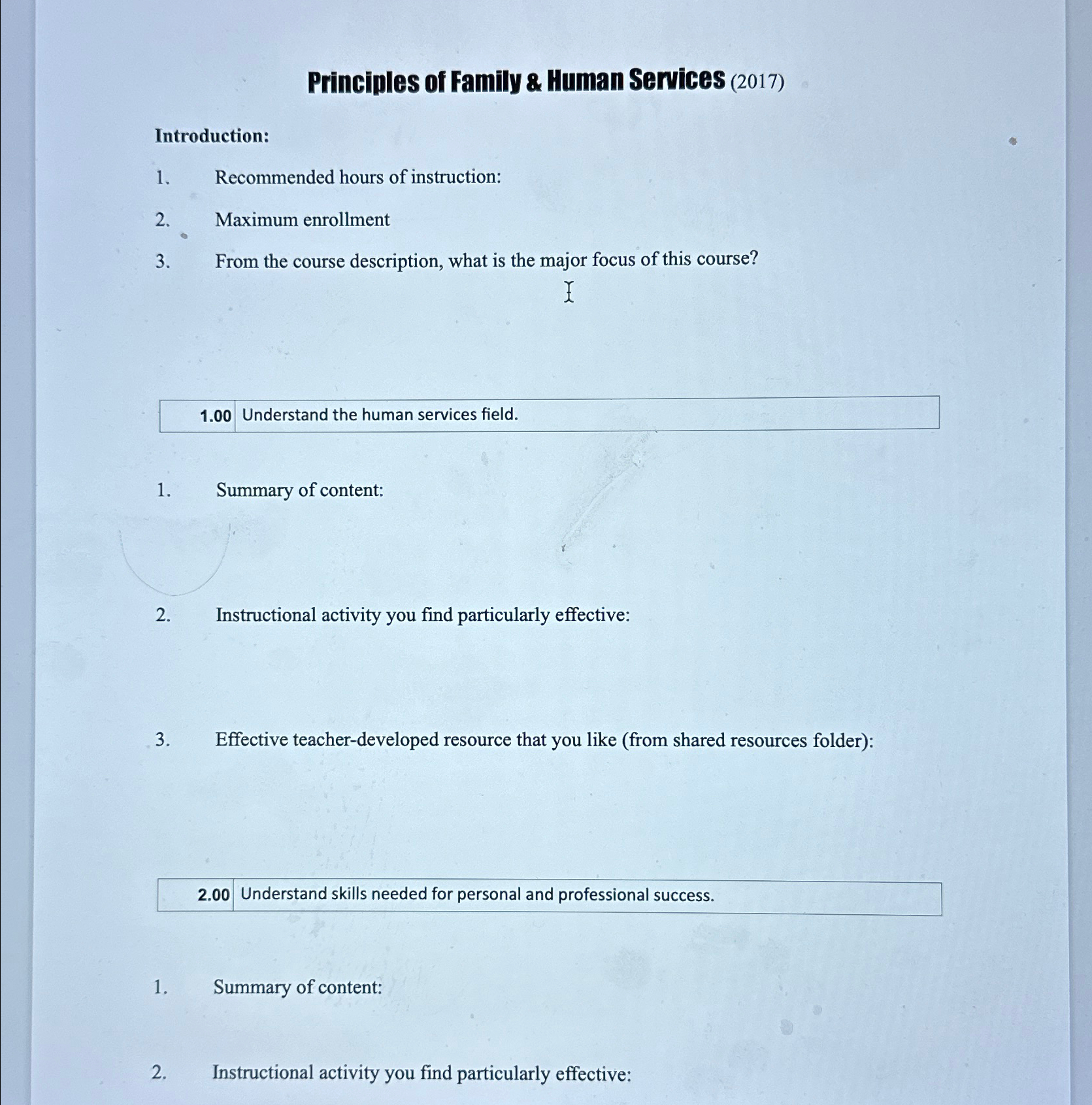 Solved Principles of Family & Human Services | Chegg.com