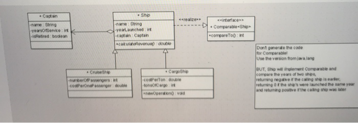 Solved public class Ship implements Comparable { private | Chegg.com